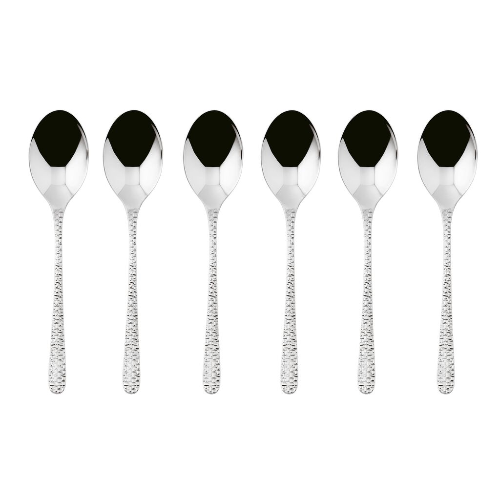 Espresso spoon set 6 pieces , Mirror Steel, Venezia, Sambonet